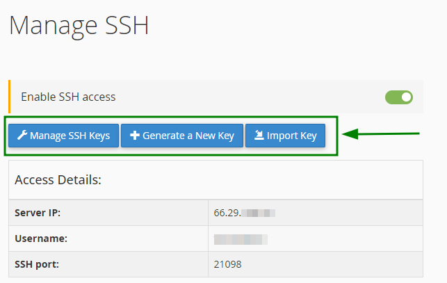 How to enable SSH access and connect to your hosting account Securely
