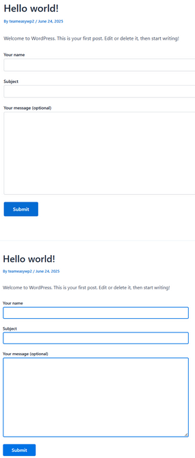 How to style forms in Contact Form 7 using CSS in WordPress