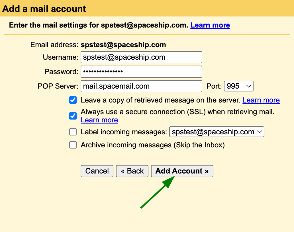 How to Link Your Spacemail Account to Gmail Using Gmail Fetcher