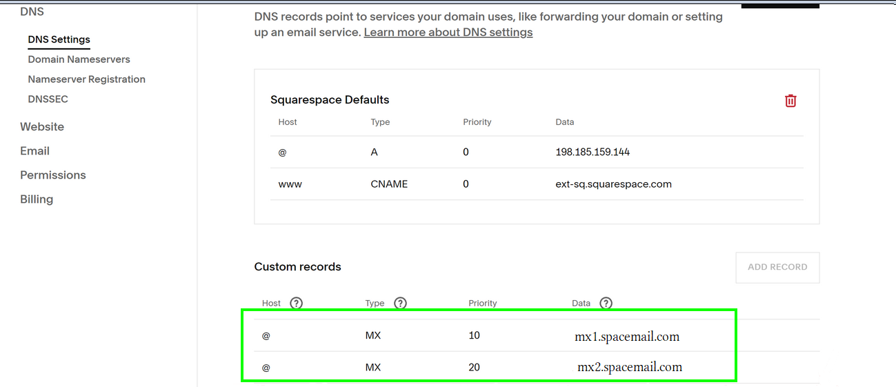 How to Set Up Spacemail DNS Records on Squarespace (Step-by-Step Guide)