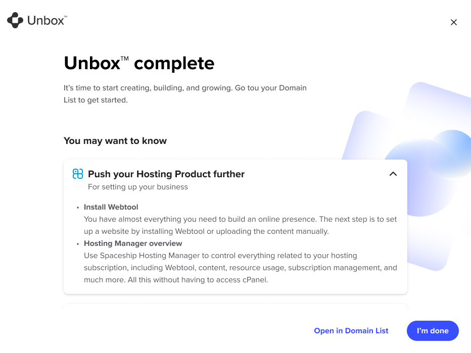 Connect and configure all your products with Unbox™ from Spaceship